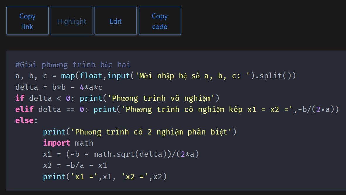 Python Pastebin Chia Sẻ Code Python Không Cần đăng Nhập Vniteach Giáo Viên 40