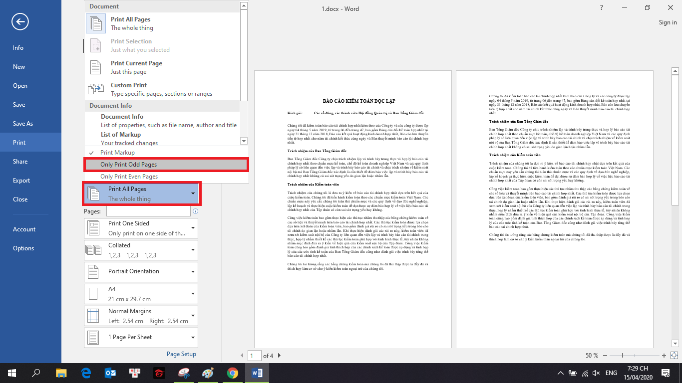 cach-in-2-mat-trong-word-2 - VniTeach - Giáo viên 4.0
