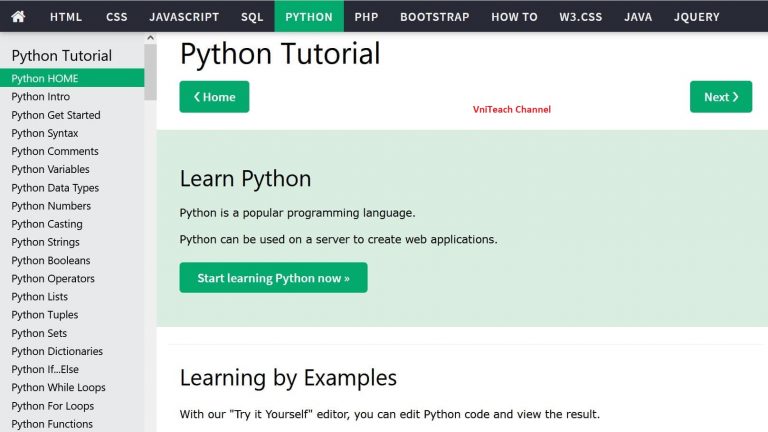 W3schools – website học lập trình tuyệt vời cho người mới - VniTeach ...