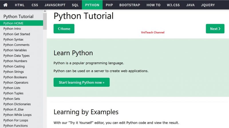 W3schools – website học lập trình tuyệt vời cho người mới - VniTeach ...