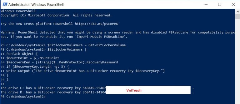 Cách lấy lại khóa khôi phục BitLocker khi lỡ quên - VniTeach - Giáo ...