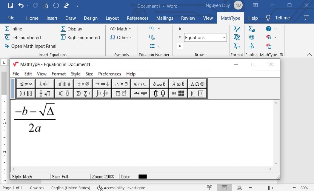 MathType 7.4.10.53 Full – Gõ công thức Toán học - VniTeach - Giáo viên 4.0