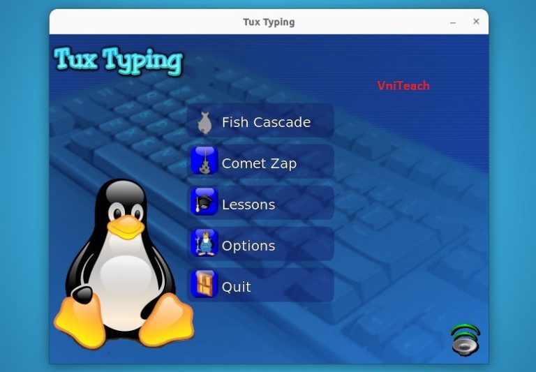 Tux Typing – phần mềm luyện gõ đánh máy 10 ngón - VniTeach - Giáo viên 4.0