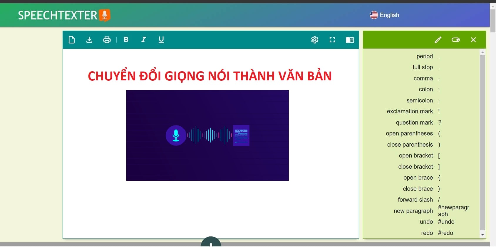 SpeechTexter – Chuyển giọng nói thành văn bản - VniTeach - Giáo viên 4.0