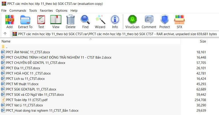PPCT các môn lớp 11 – Bộ sách CTST - VniTeach - Giáo viên 4.0