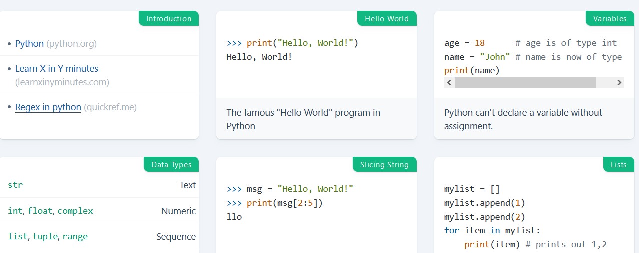 Quickref – Công cụ hữu ích cho lập trình - VniTeach - Giáo viên 4.0
