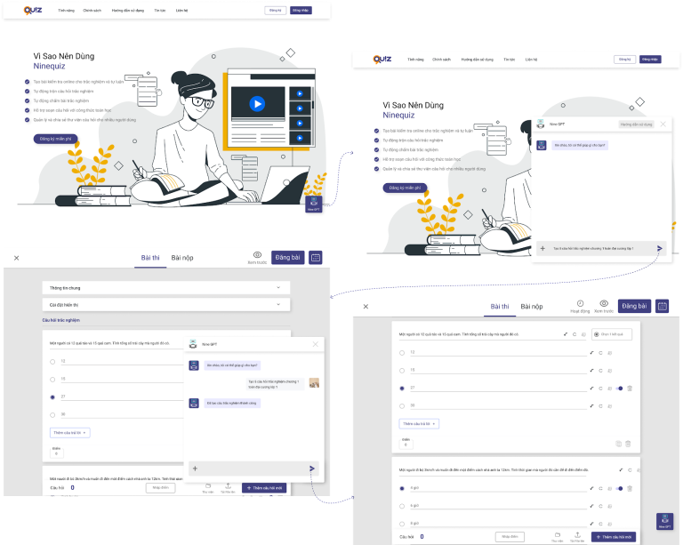 Hướng dẫn sử dụng Nine GPT tạo bài kiểm tra trắc nghiệm - VniTeach ...