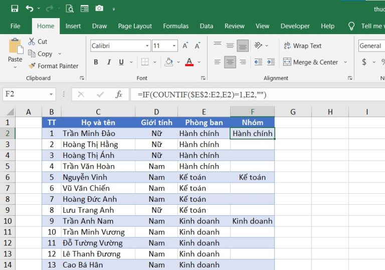 Cách xóa giá trị trùng lặp giữ nguyên vị trí ô trong MS Excel - VniTeach - Giáo viên 4.0