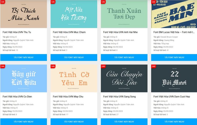 FontTiengViet – Nguồn tải font Tiếng Việt tuyệt đẹp miễn phí - VniTeach - Giáo viên 4.0