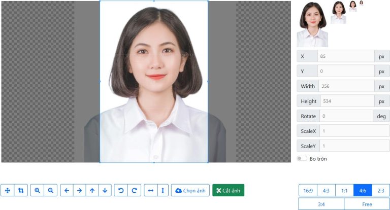 Cách cắt ảnh 4×6, 3×4 trực tuyến miễn phí - VniTeach - Giáo viên 4.0