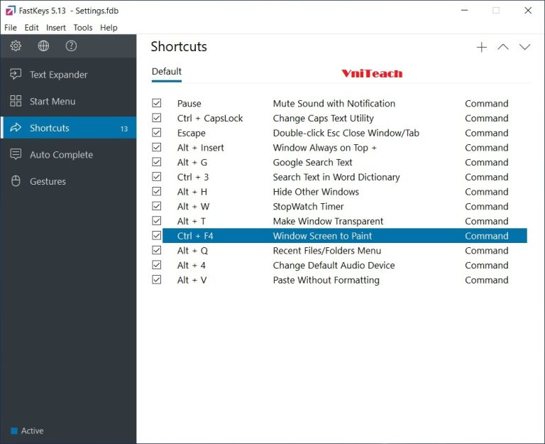 FastKeys – Tạo và quản lý phím tắt chuyên nghiệp - VniTeach - Giáo viên 4.0