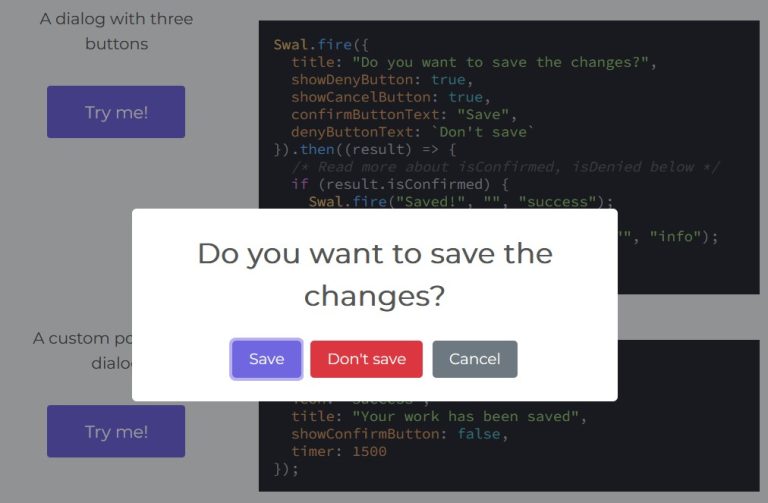 SweetAlert2 – Thư viện mã nguồn JavaScript hộp thoại tuyệt đẹp ...