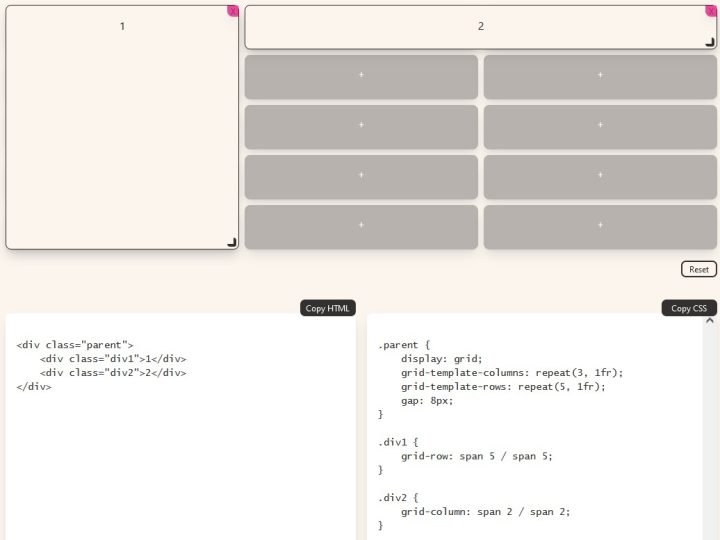 CSS Grid Generator – Trình tạo Grid CSS miễn phí - VniTeach - Giáo viên 4.0