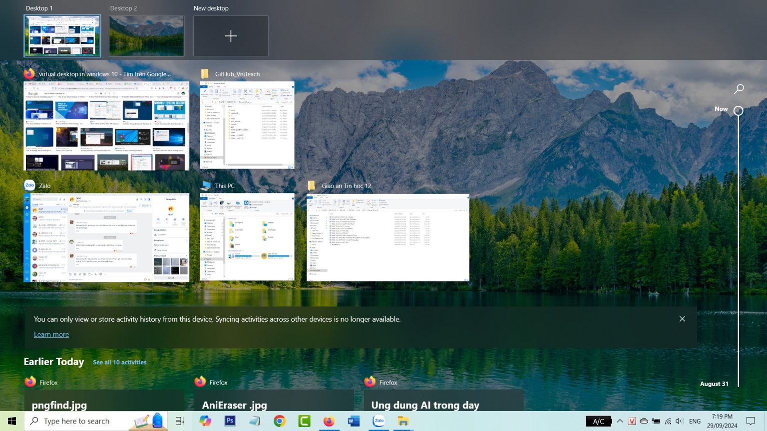 Cách sử dụng Virtual Desktop trên hệ điều hành Windows - VniTeach ...