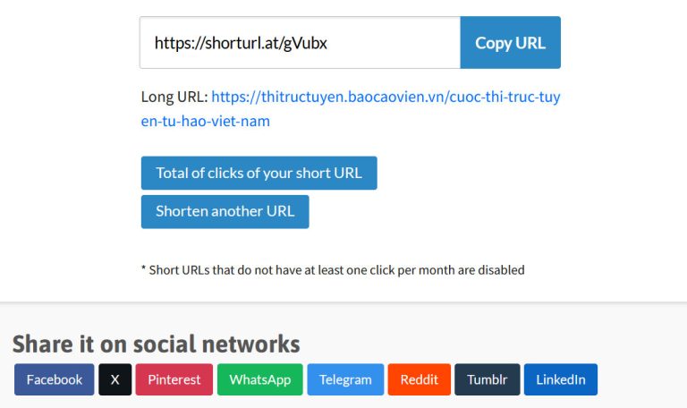 ShortURL – Công cụ rút gọn liên kết miễn phí - VniTeach - Giáo viên 4.0