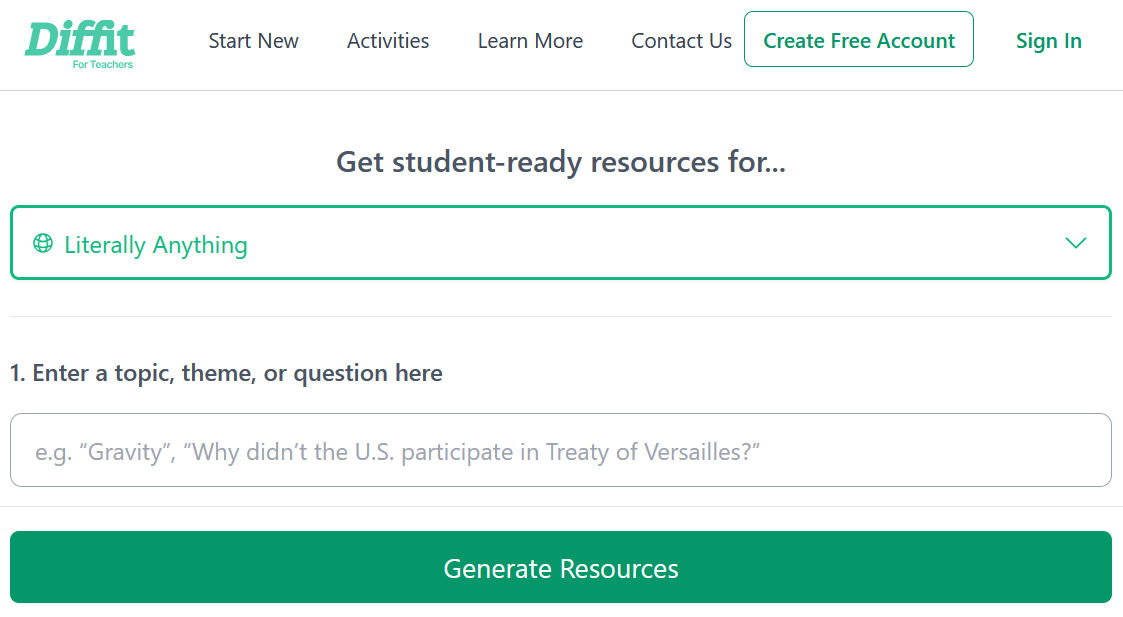 Diffit – Nền tảng giúp giáo viên tạo tài liệu giảng dạy nhanh chóng ...